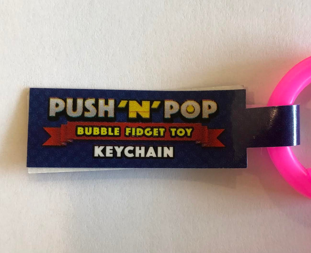 Push ‘N’ Pop Bubble Popper Fidget Toy, Stress Reducing Keychain, Pink ...
