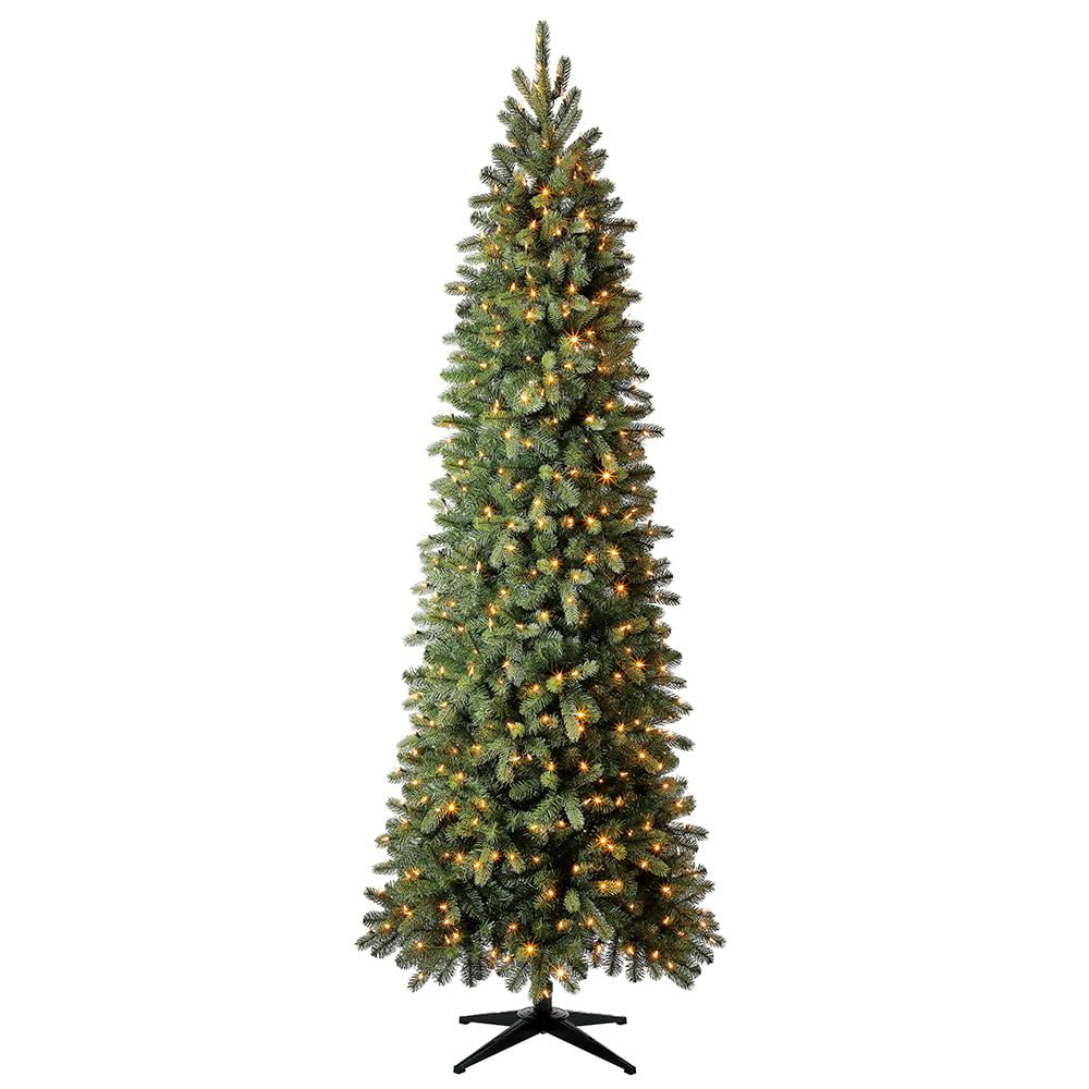 9 ft Wesley Long Needle Pine LED Pre-Lit Artificial Christmas Tree wit ...